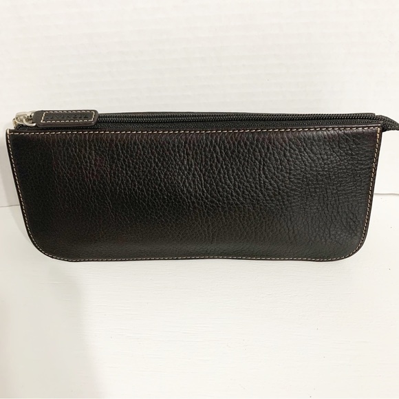 Levenger | Bags | Levenger Bomber Jacket Pebbled Leather Zipped Pouch ...